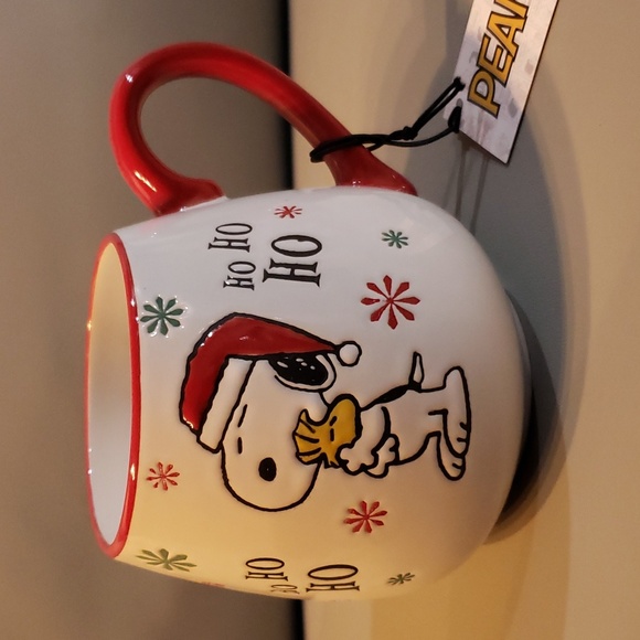 Peanuts | Dining | Peanuts Santa Snoopy And Woodstock Ho Ho Ho Mug Nwt ...